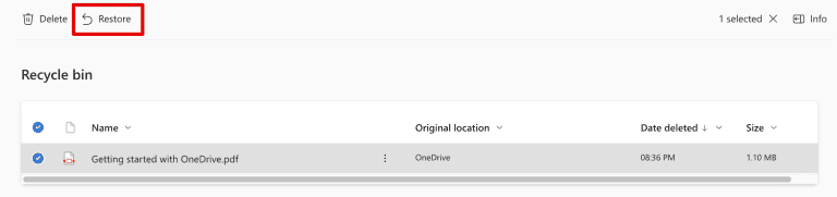How to Access OneDrive Recycle Bin - TechnologyDOTs.com